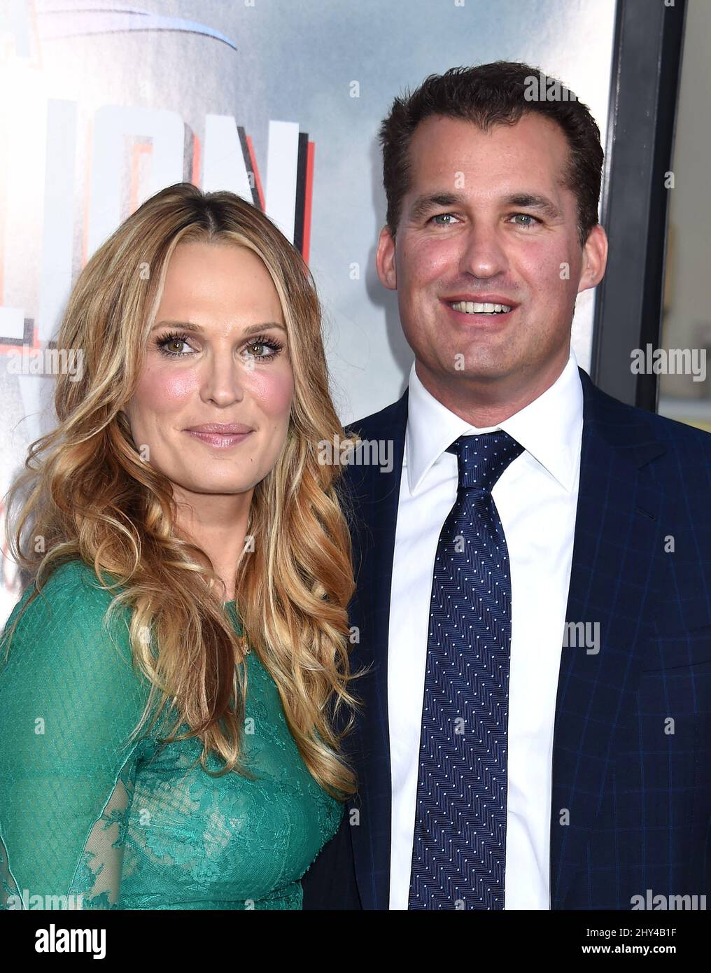 Molly Sims and Scott Stuber arriving at the premiere of A Million Ways ...