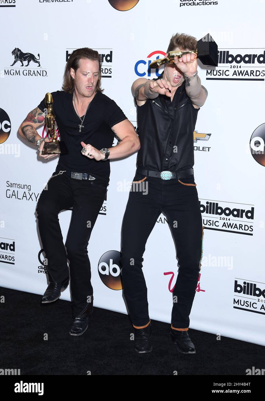 Florida Georgia Line with the award for top country song for "Cruise ...