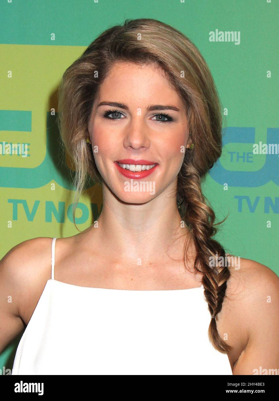 Emily Bett Rickards attends CW Network's 2014 Upfront Presentation ...