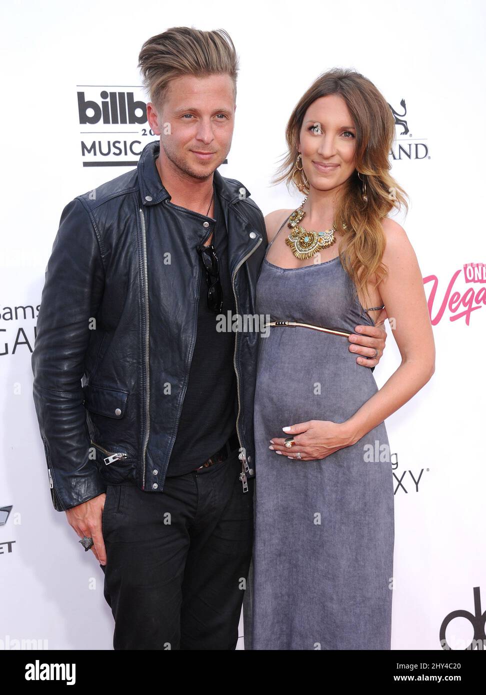 Ryan Tedder & Genevieve Tedder arriving for the 2014 Billboard Music Awards 2014 held at the MGM ...