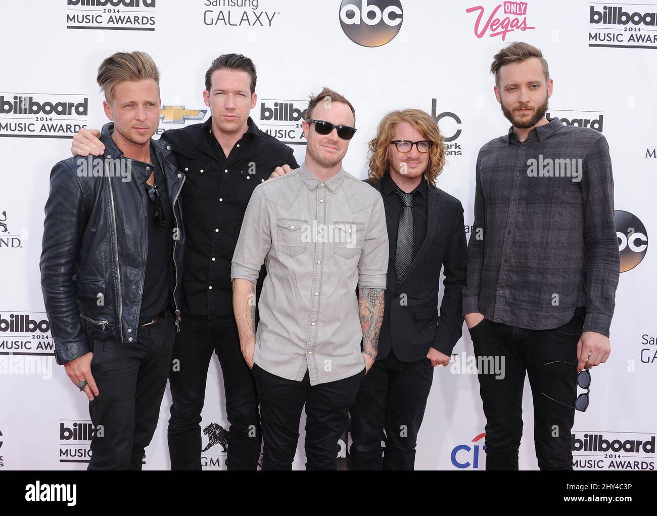OneRepublic arriving for the 2014 Billboard Music Awards 2014 held at ...