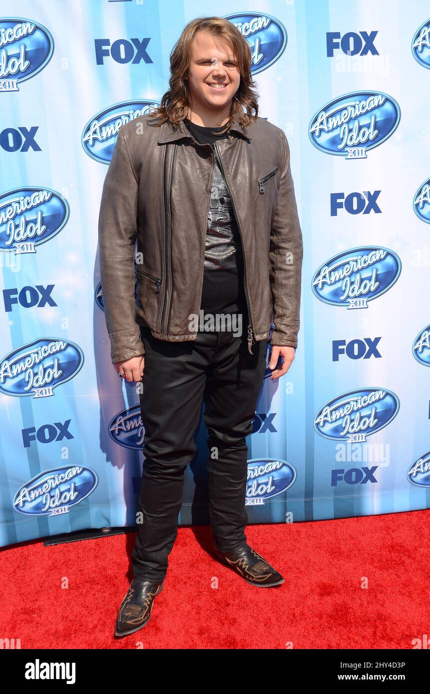 Caleb Johnson attending the American Idol XIII Grand Finale held at ...