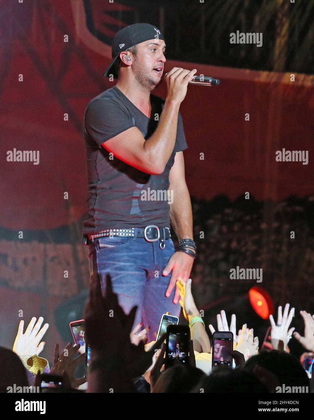 Luke Bryan performing at day two of the 5th Annual Bayou Country ...