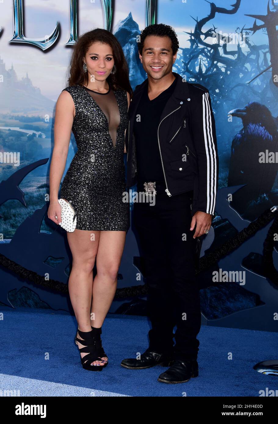 Hunter Reivers and Corbin Bleu attending the "Maleficent" premiere held ...