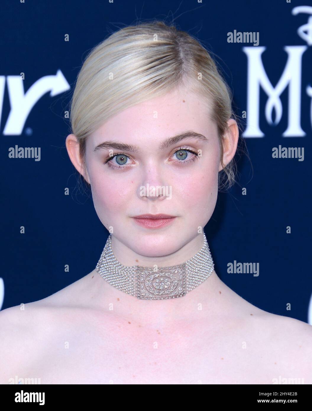 Elle Fanning attending the "Maleficent" premiere held at El Capitan ...