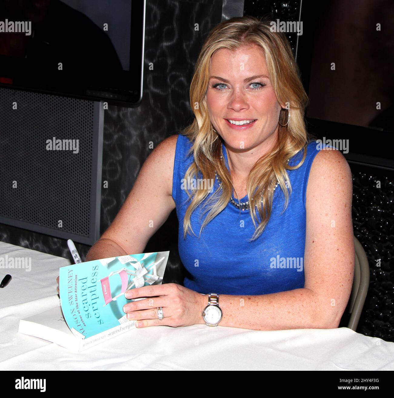 Alison Sweeney signs copies of her book "Scared Scriptless" at the NBC ...