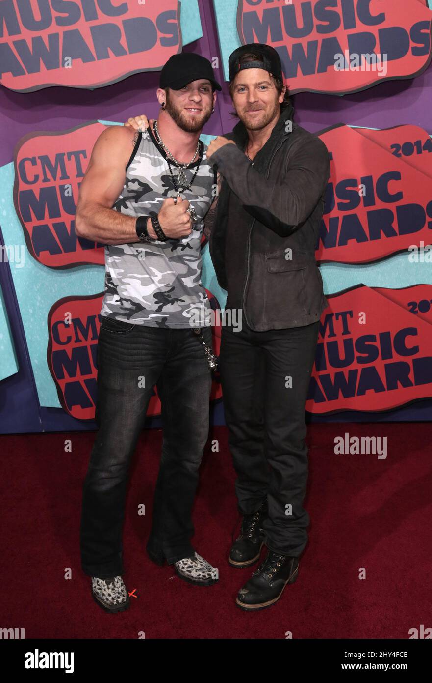 Brantley Gilbert and Kip Moore attending the 2014 CMT Music Awards held ...