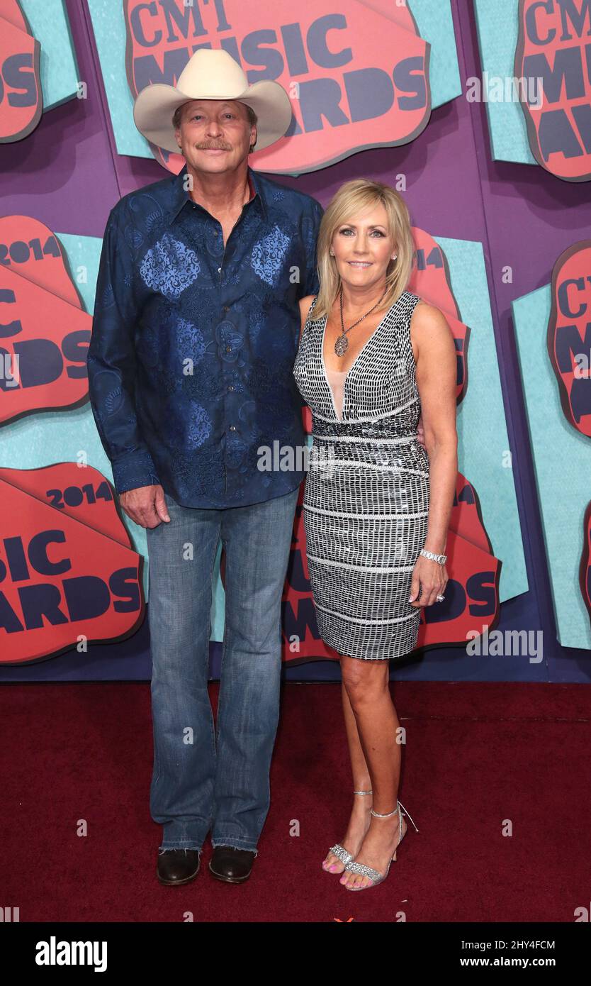 Alan Jackson and Denise Jackson attending the 2014 CMT Music Awards ...
