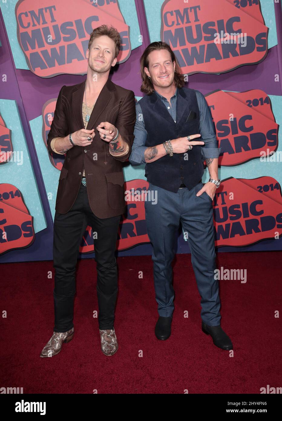 Florida Georgia Line attending the 2014 CMT Music Awards held at the ...