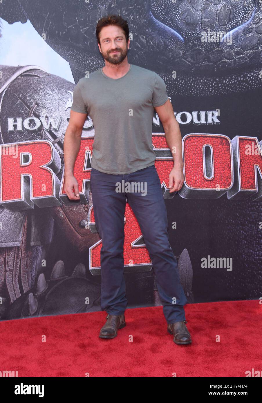 Gerard Butler attends the "How To Train Your Dragon 2" Los Angeles ...