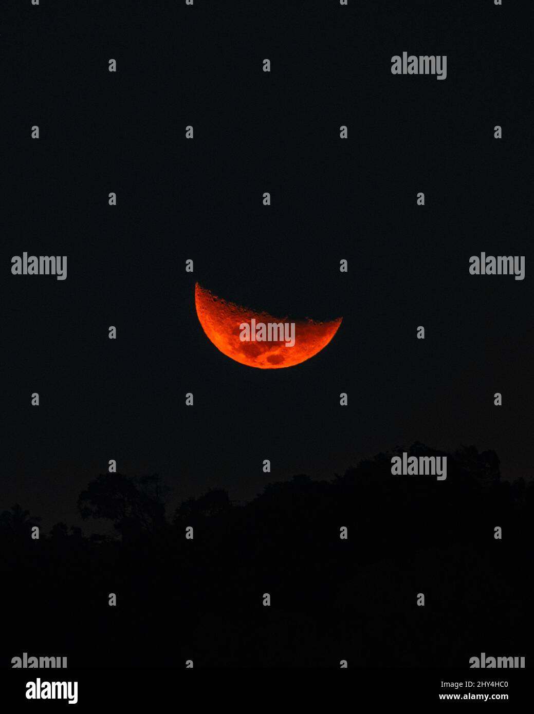 Blood half moon close up Stock Photo - Alamy