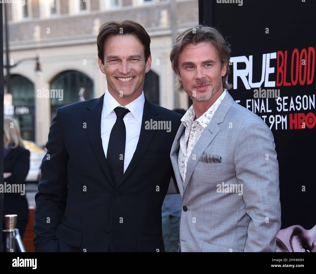 Stephen Moyer & Sam Trammell attending the premiere for the seventh and ...