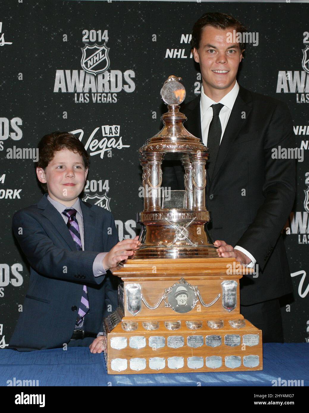 Will Lacey, Tuukka Rask (Vezina Trophy) attends the 2014 NHL Awards at ...