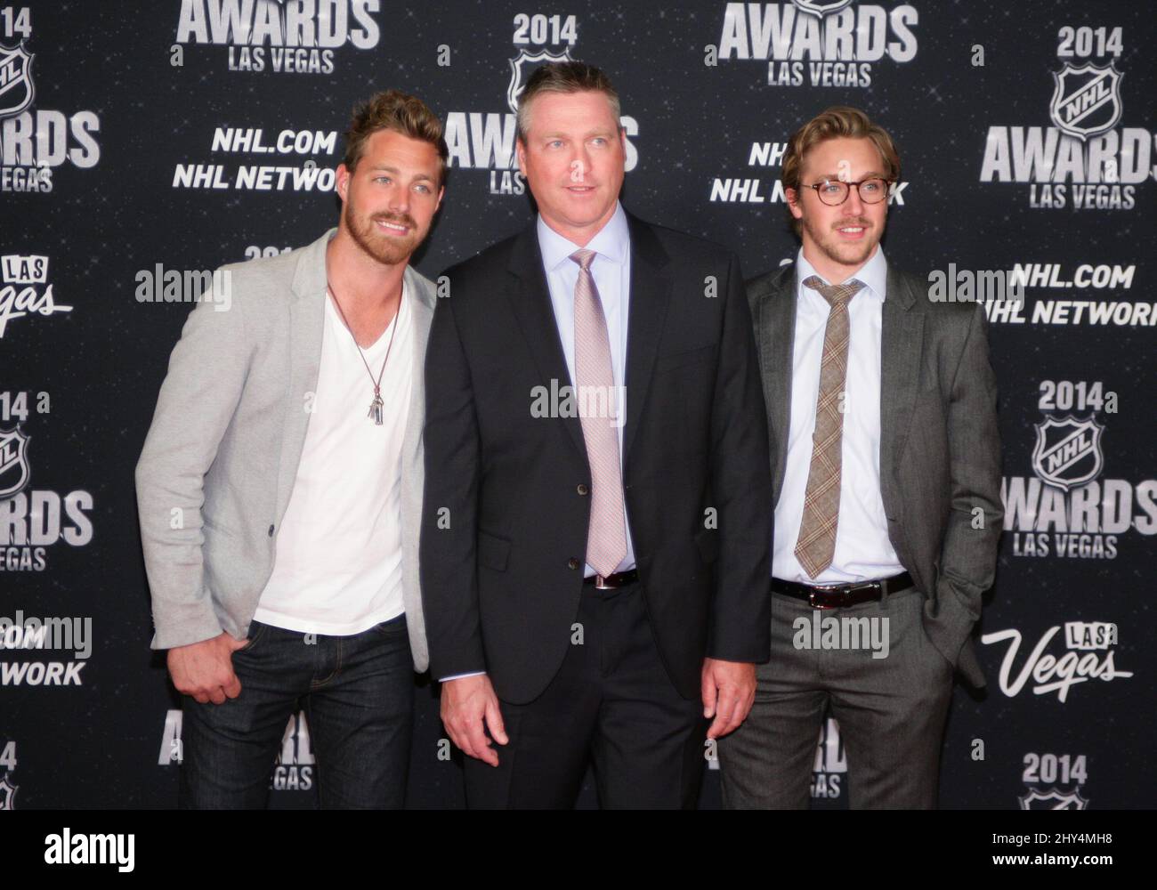 Jonathan Roy, Patrick Roy, Frederick Roy attends the 2014 NHL Awards at the Wynn Hotel, Las ...