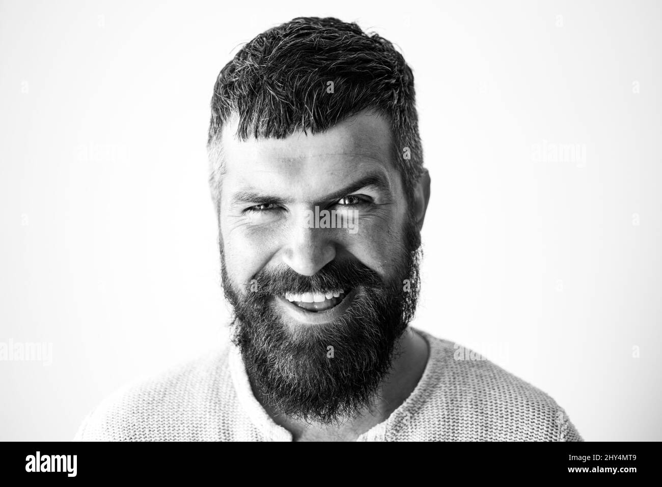 Bearded mans face Black and White Stock Photos & Images - Alamy
