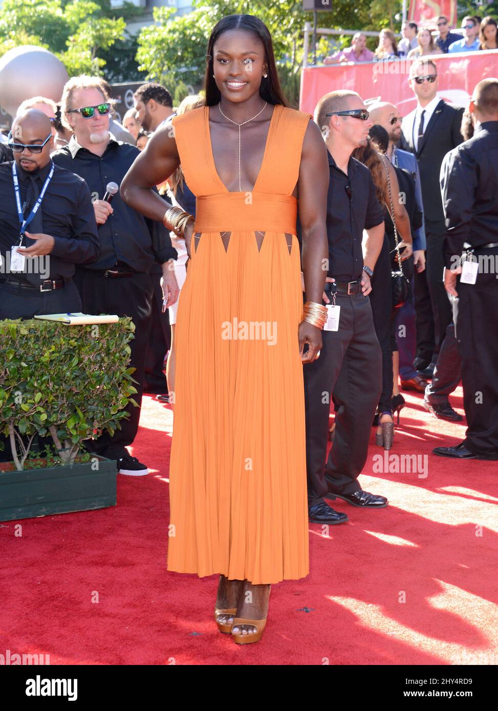 Aja Evans arriving at the 2014 ESPYS held at Nokia Theatre, L.A. Live ...