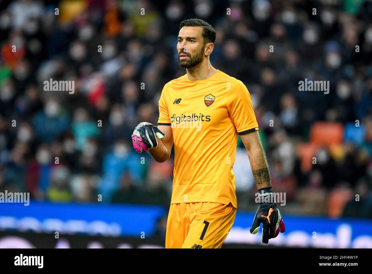 Friuli - Dacia Arena stadium, Udine, Italy, March 13, 2022, Roma's Rui ...