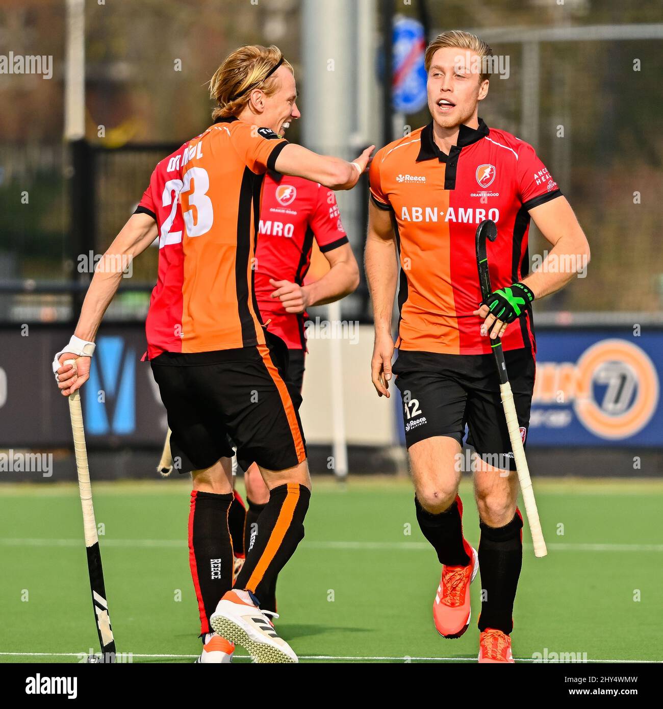 EINDHOVEN, 13-03-2022, HC Oranje-Rood, Tulp Hockey Hoofdklasse Heren ...