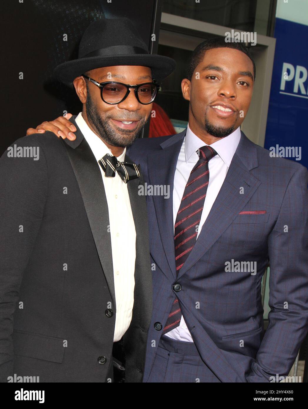 Nelsan Ellis and Chadwick Boseman attending the "Get On Up" New York ...
