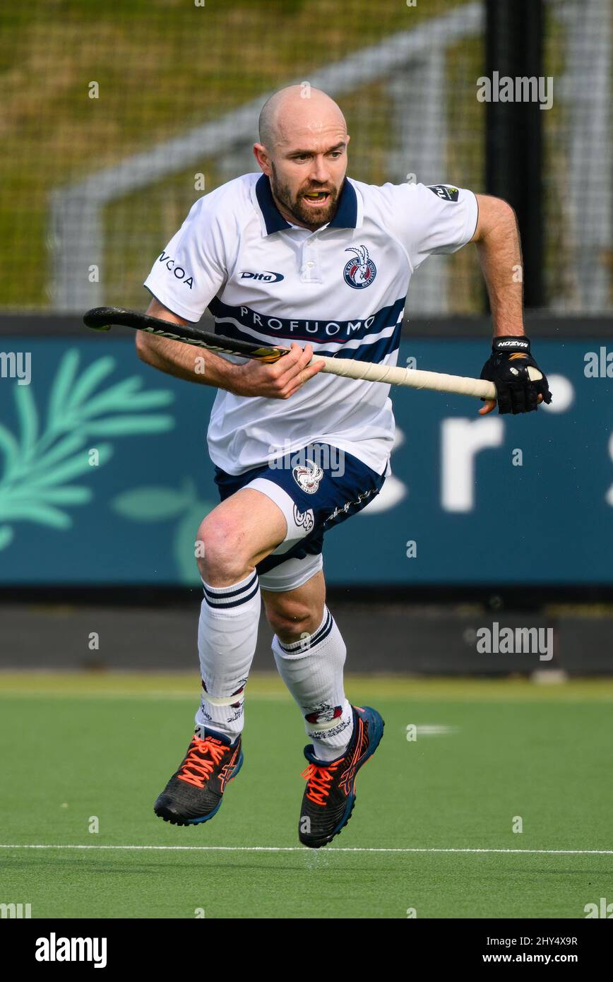 EINDHOVEN, 13-03-2022, HC Oranje-Rood, Tulp Hockey Hoofdklasse Heren ...