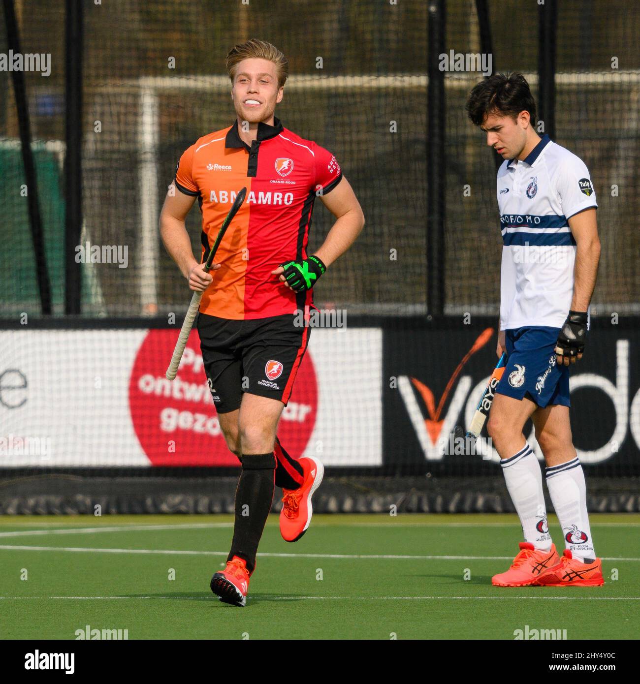 EINDHOVEN, 13-03-2022, HC Oranje-Rood, Tulp Hockey Hoofdklasse Heren ...