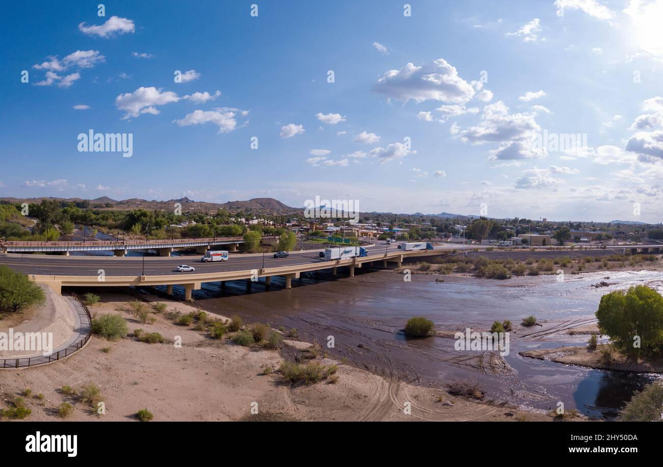 A scenery of a bridge over the Hassayampa River in Wickenburg, Arizona, the USA Stock Photo - Alamy