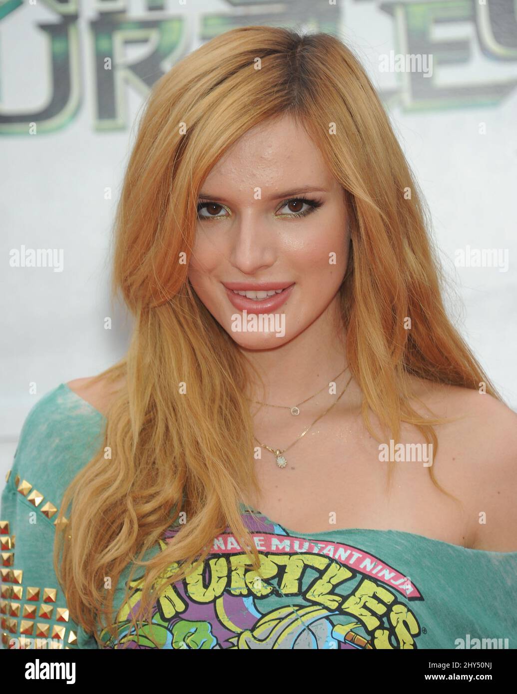Bella Thorne attending the "Teenage Mutant Ninja Turtles" Los Angeles ...
