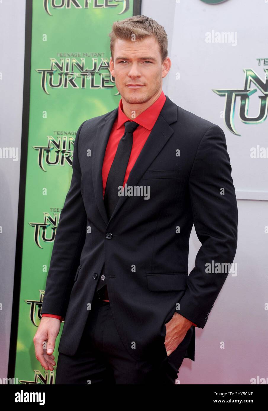 Alan Ritchson attending the "Teenage Mutant Ninja Turtles" Los Angeles ...