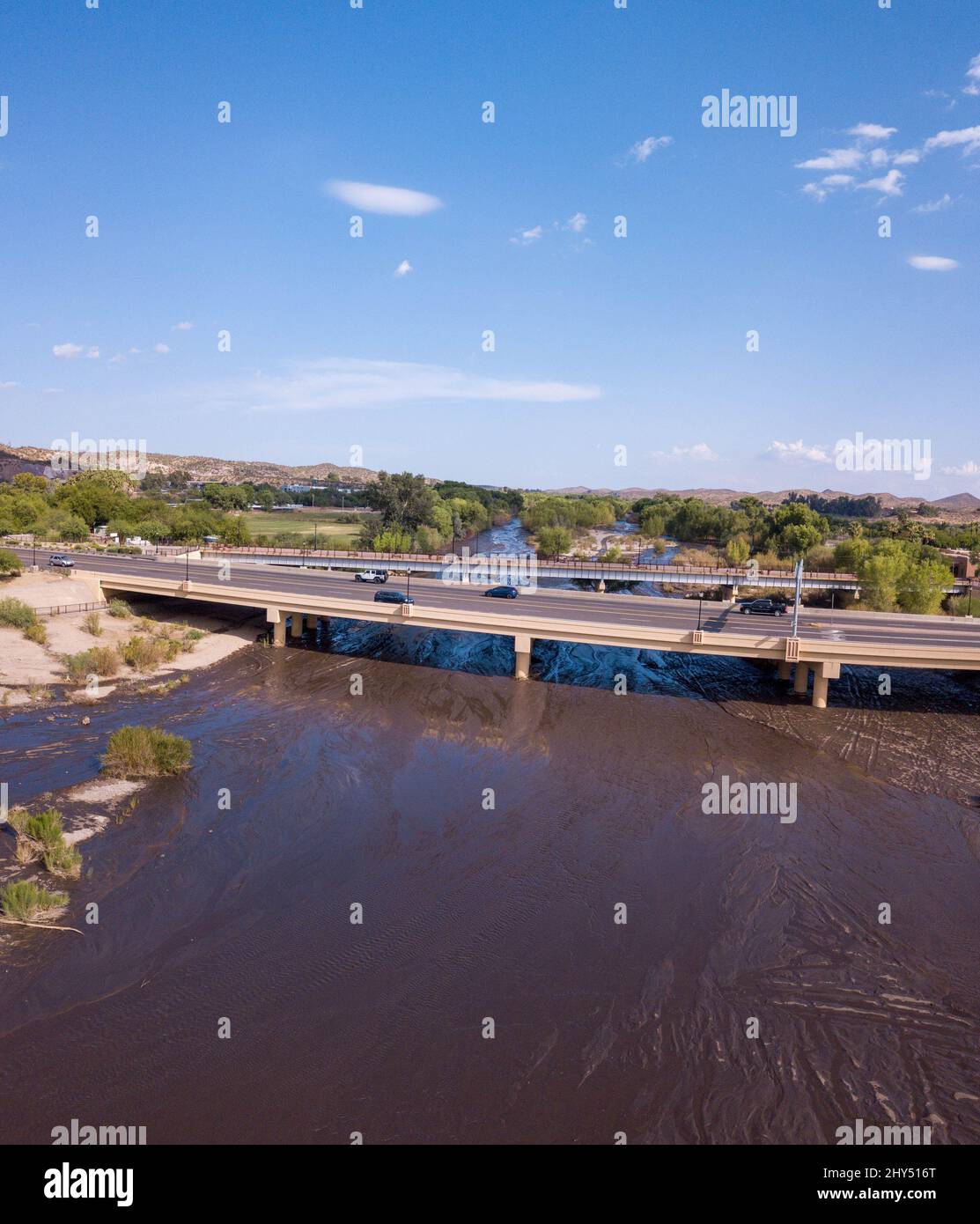 Scenery of a bridge over the Hassayampa River in Wickenburg, Arizona ...