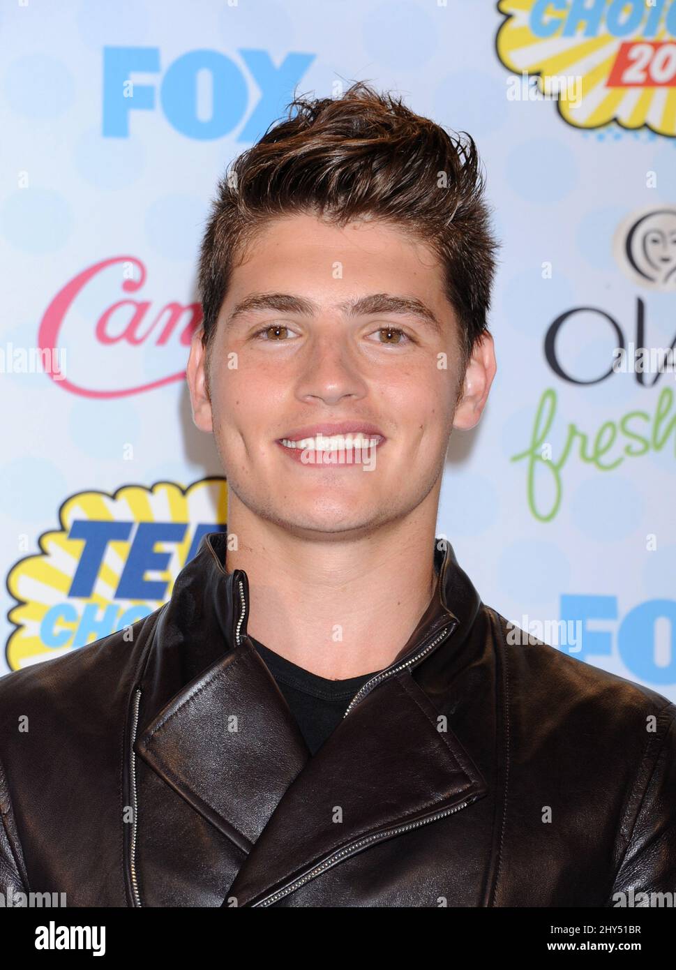 Gregg Sulkin in the press room following the 2014 Teen Choice Awards ...