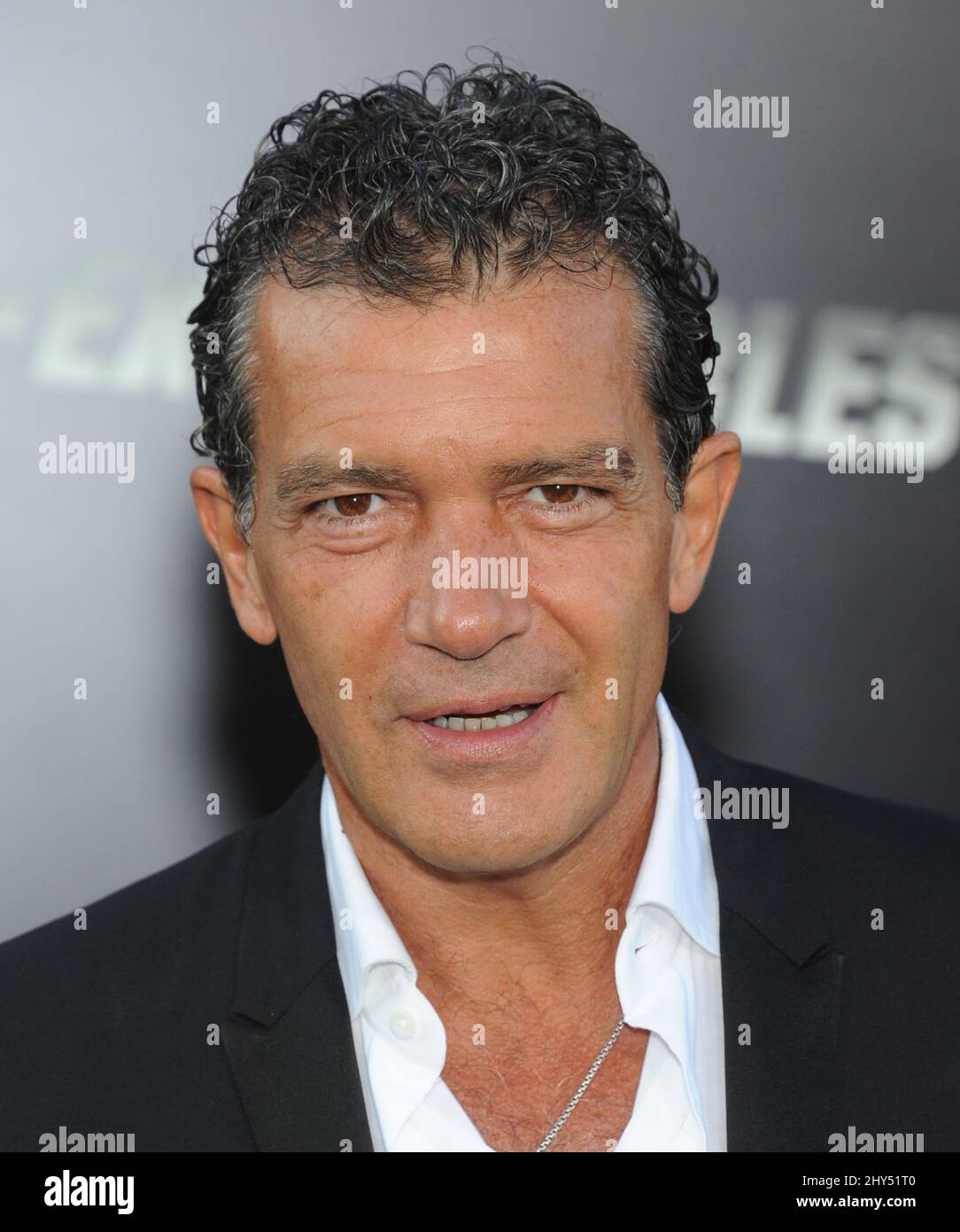 Antonio Banderas arriving for the premiere of The Expendables 3 held at ...