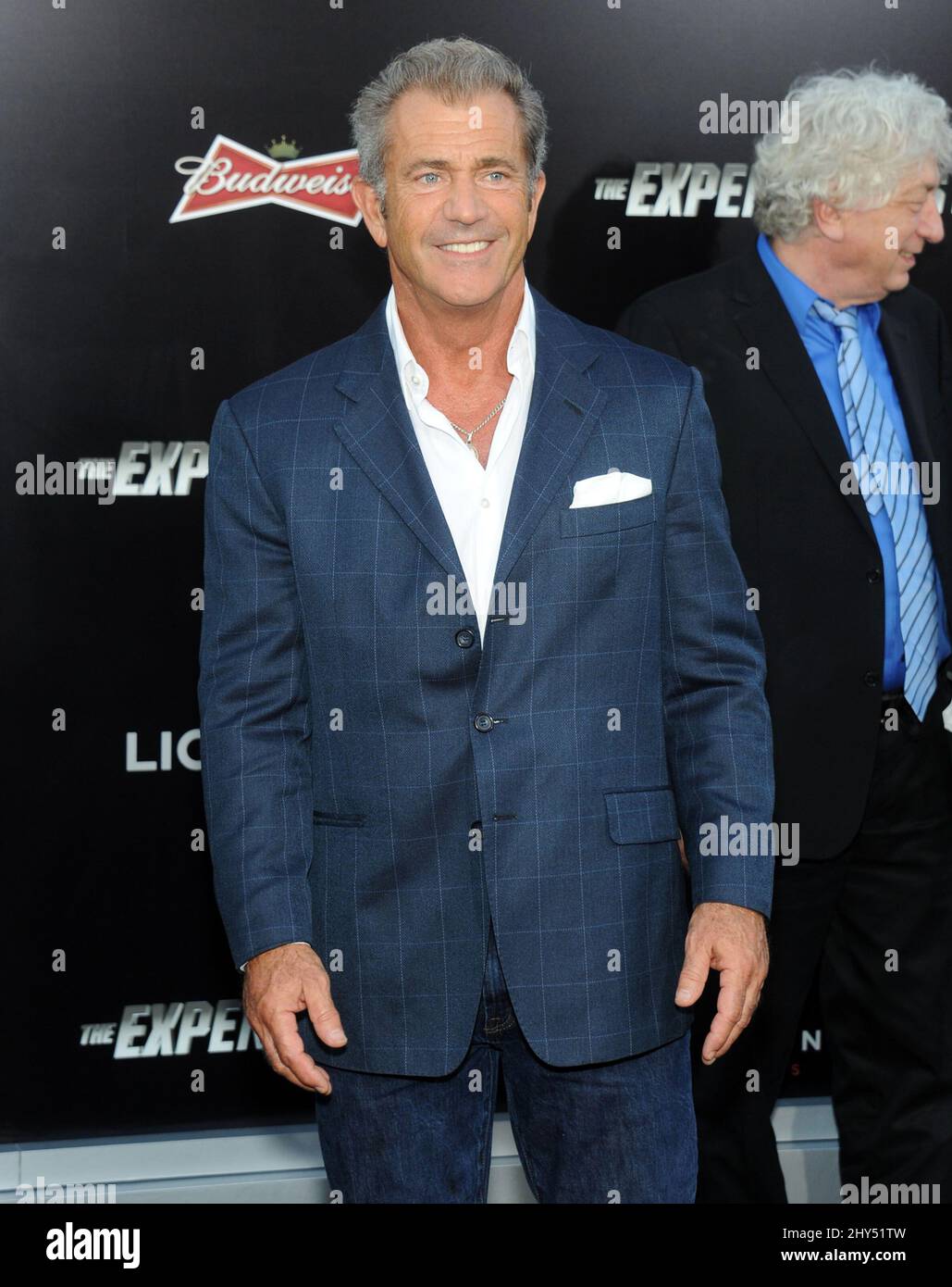 Mel Gibson arriving for the premiere of The Expendables 3 held at the ...