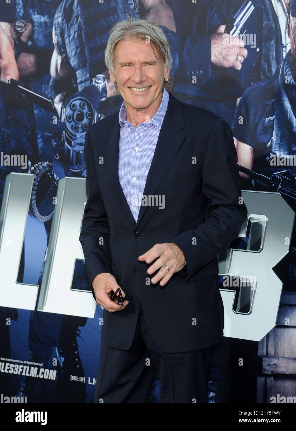 Harrison Ford arriving for the premiere of The Expendables 3 held at ...