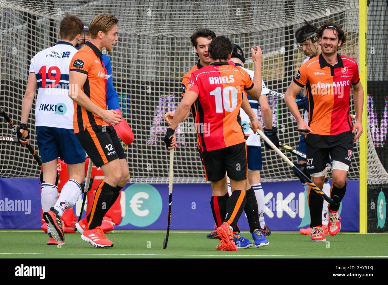 EINDHOVEN, 13-03-2022, HC Oranje-Rood, Tulp Hockey Hoofdklasse Heren ...