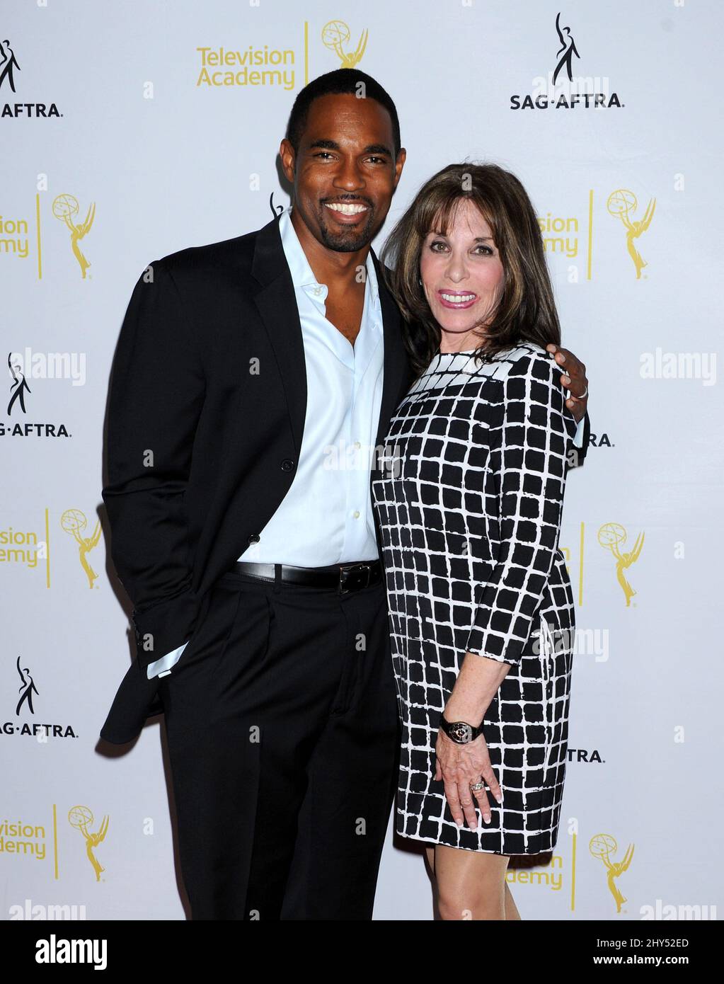 Jason George and Kate Linder arriving for Television Academy's 66th ...