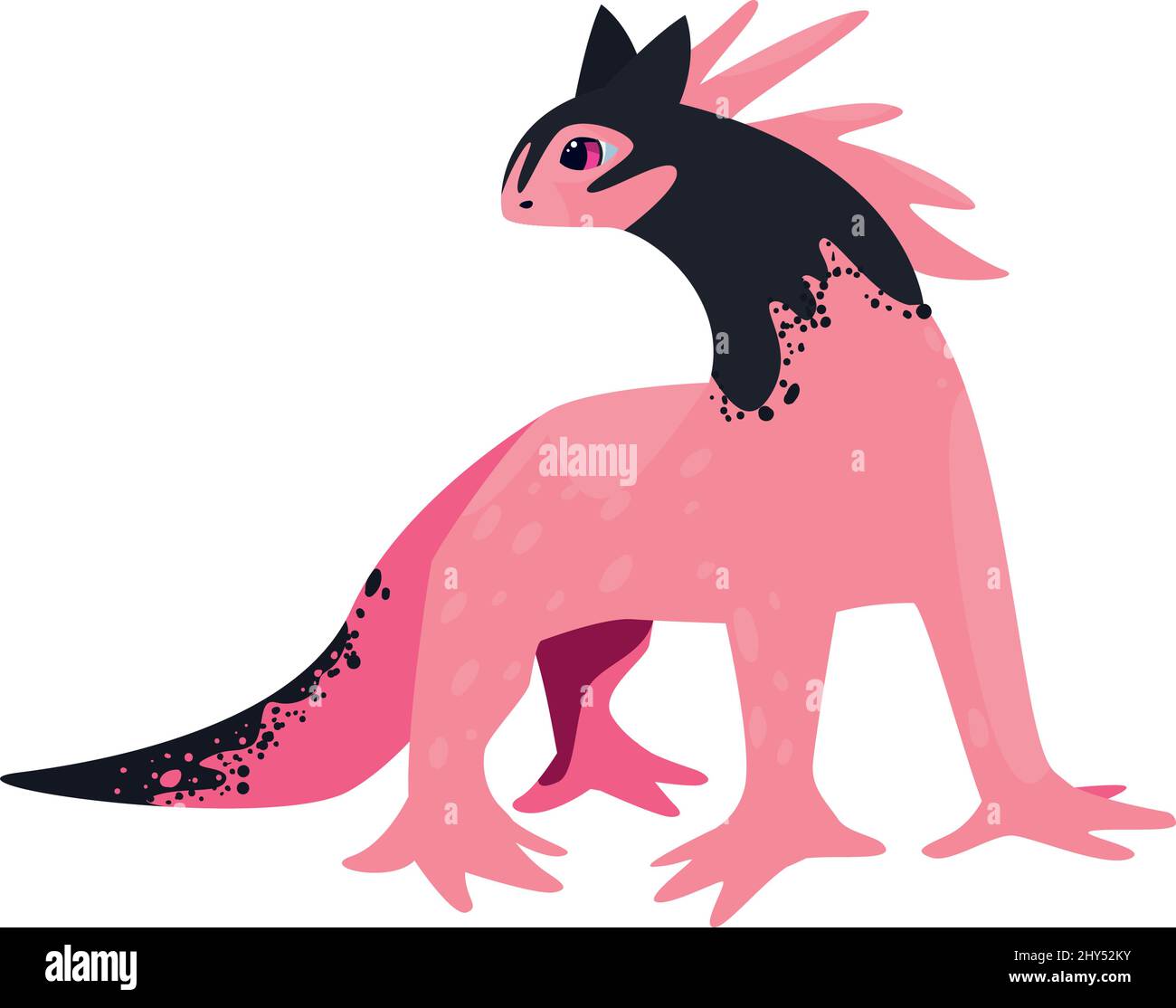 pink magic dragon Stock Vector Image & Art - Alamy