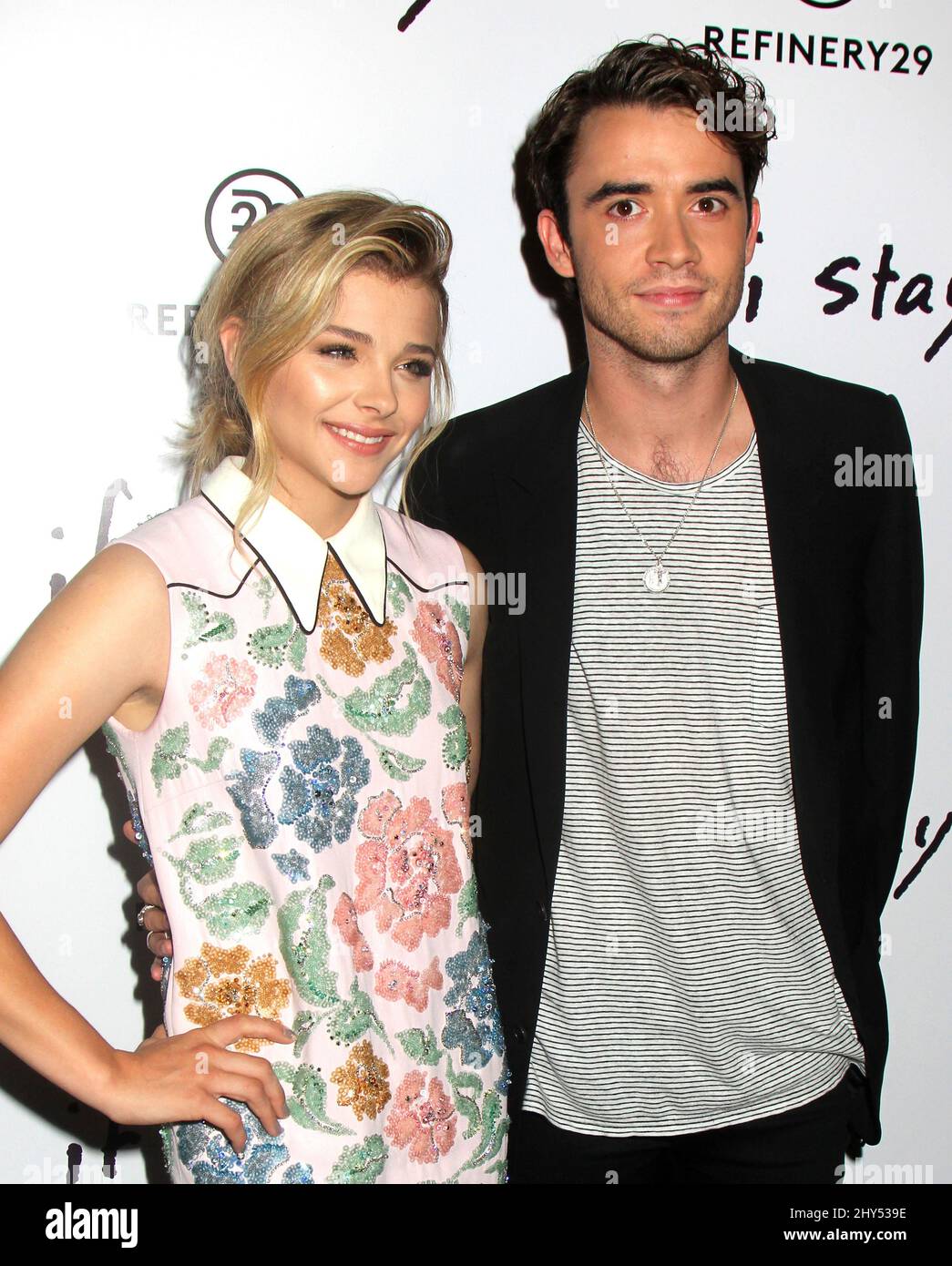 Chloe Grace Moretz and Jamie Blackley attending the New York premiere of 'If I Stay' Stock Photo ...