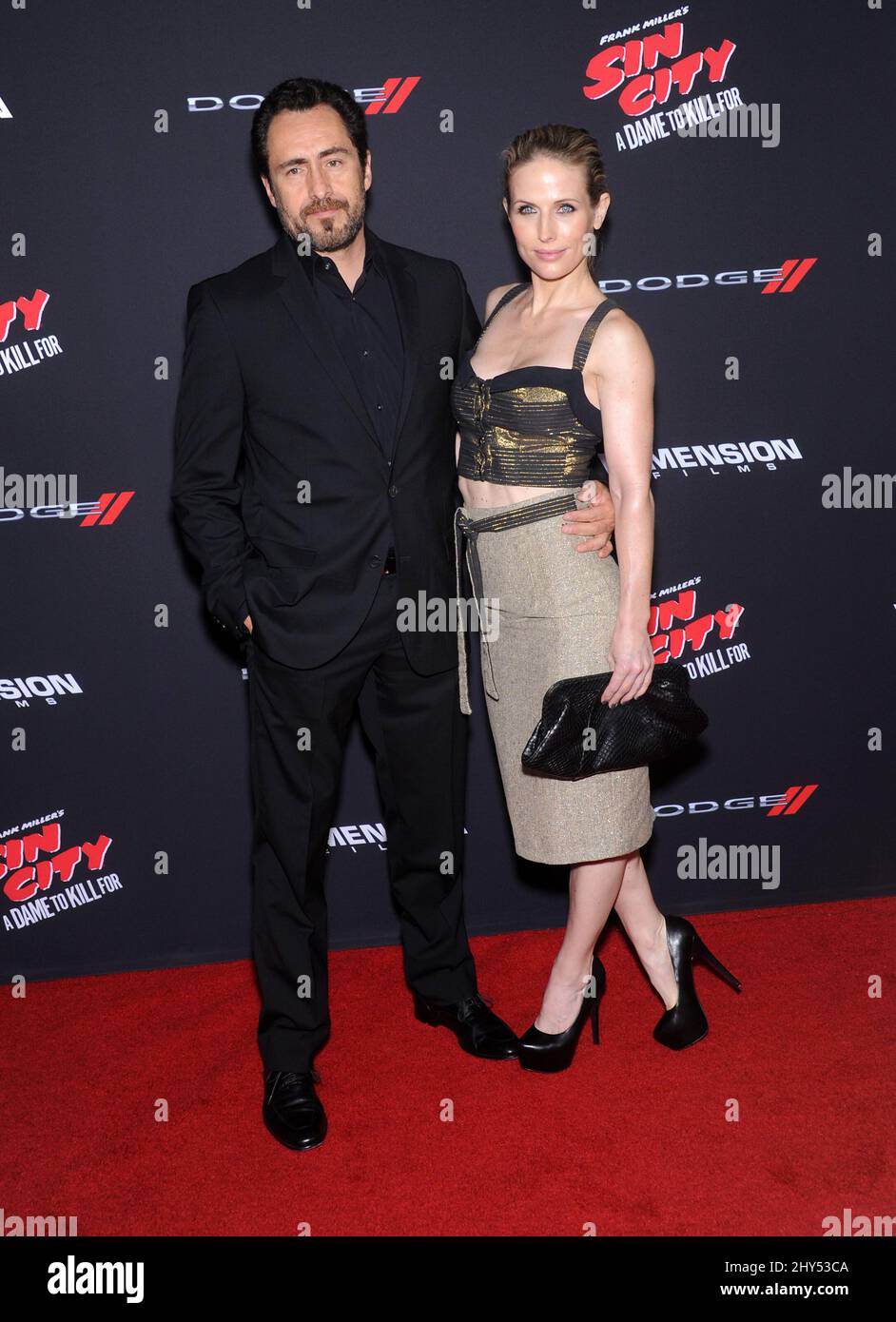 Demian Bichir & Stefanie Sherk attending the premiere of 'Sin City: A ...
