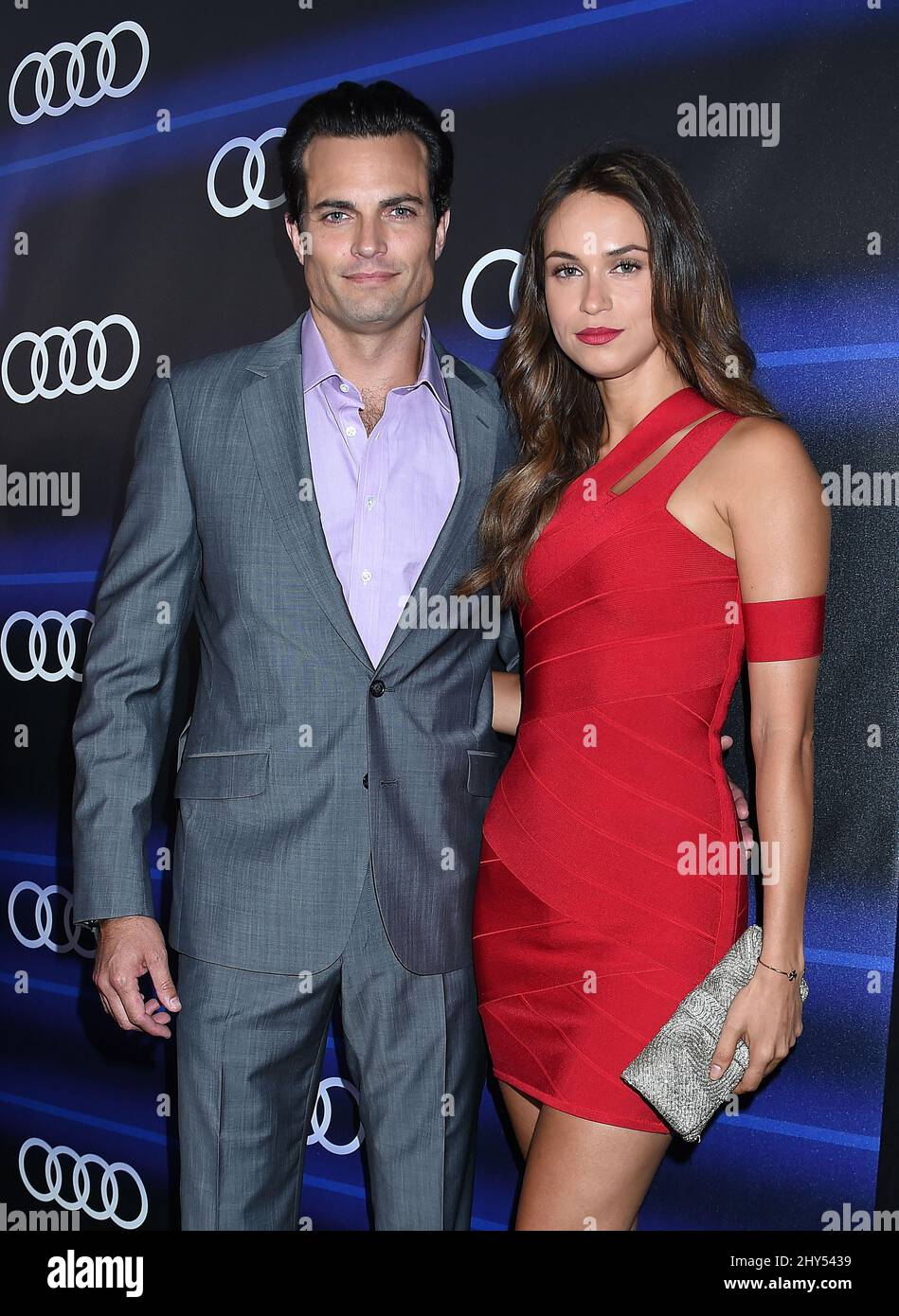 Scott Elrod and Asha Leo at Audi Pre-Emmys party held at Cecconi's in ...