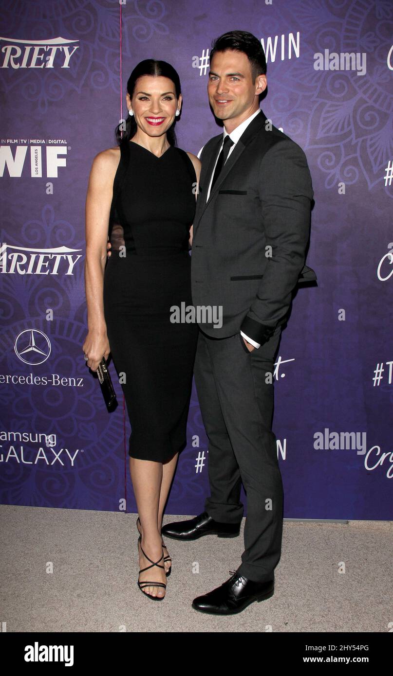 Julianna Margulies and Keith Lieberthal attending the 66th Emmy Awards ...