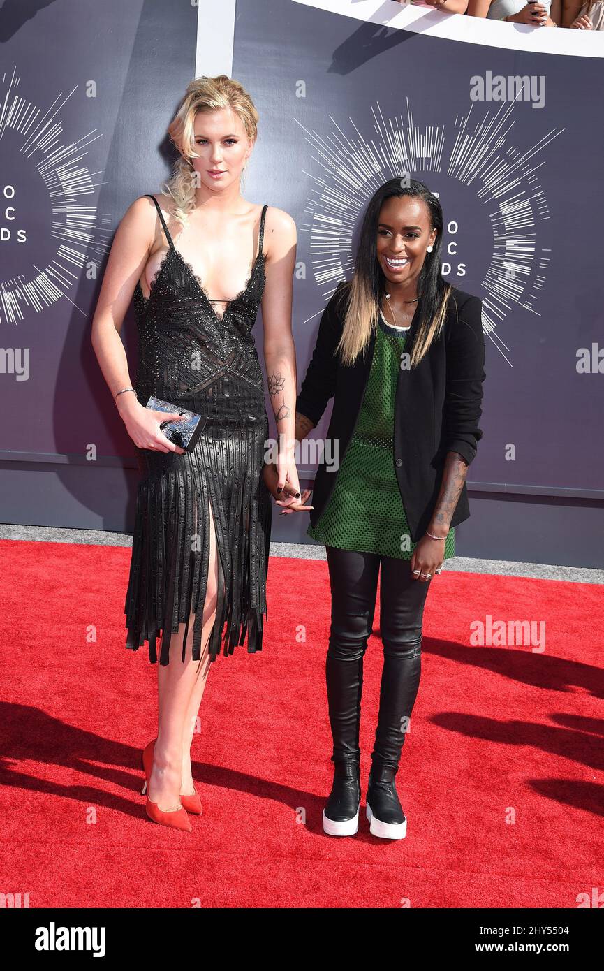 Ireland Baldwin and Angel Haze arriving at the 2014 MTV Video Music ...