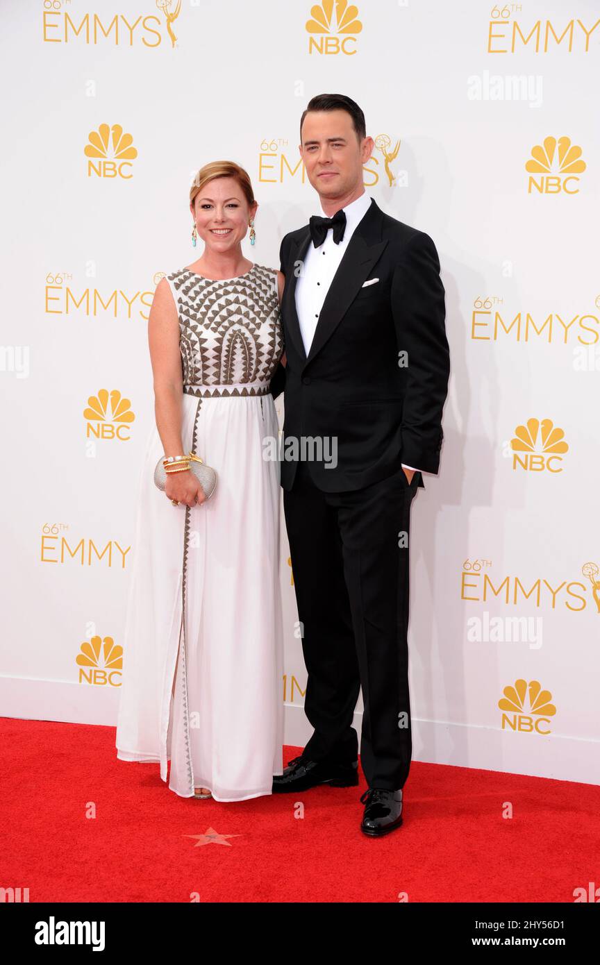 Colin Hanks and Samantha Bryant attending the 66th Primetime Emmy ...