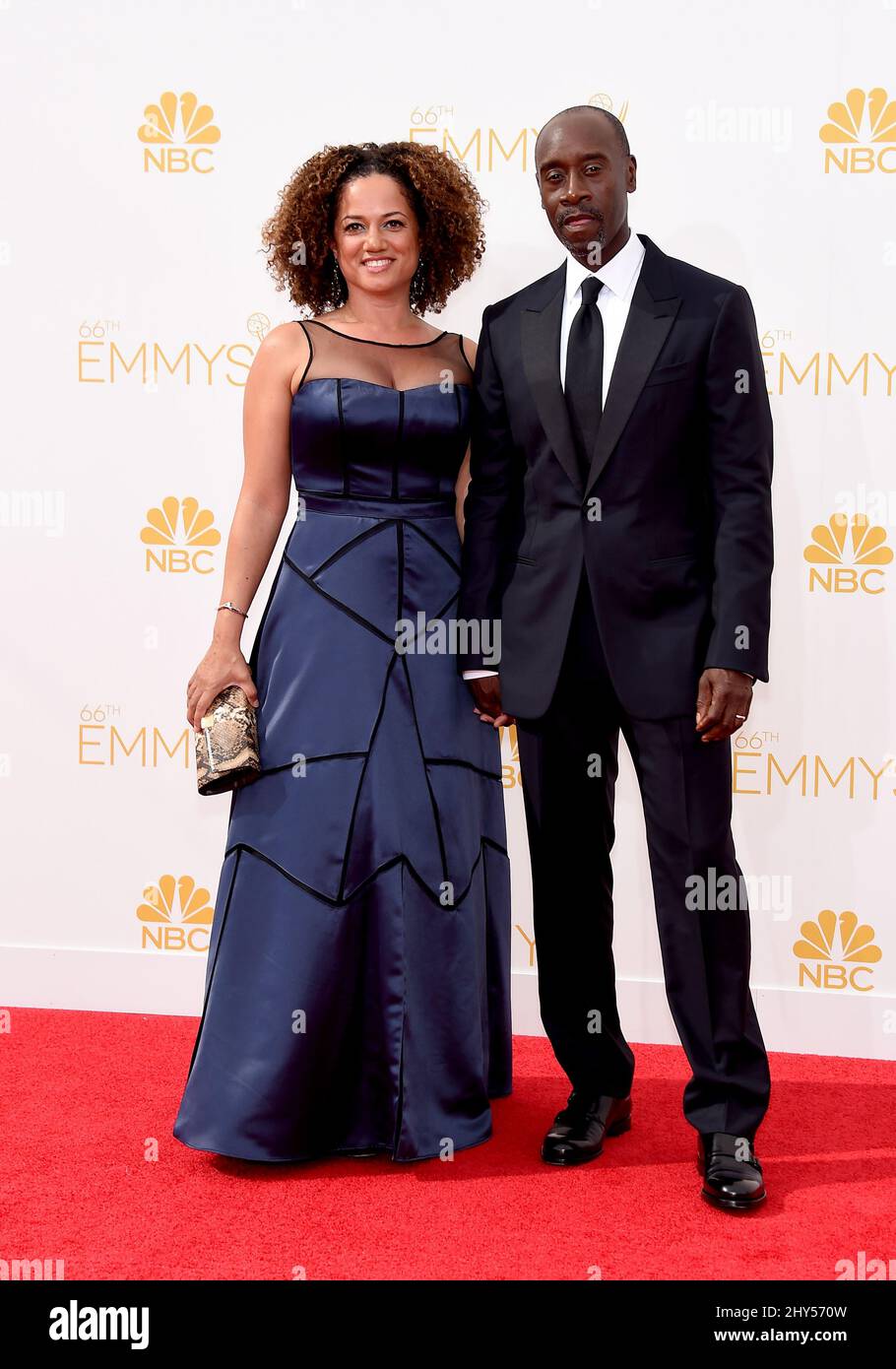 Don Cheadle & Bridgid Coulter arriving at the EMMY Awards 2014, Nokia ...