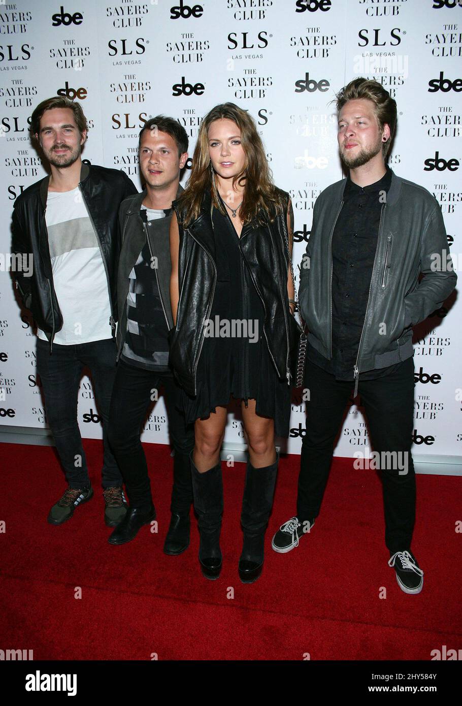 Tove Lo, Band members attending the Sayers Club grand opening in Las ...