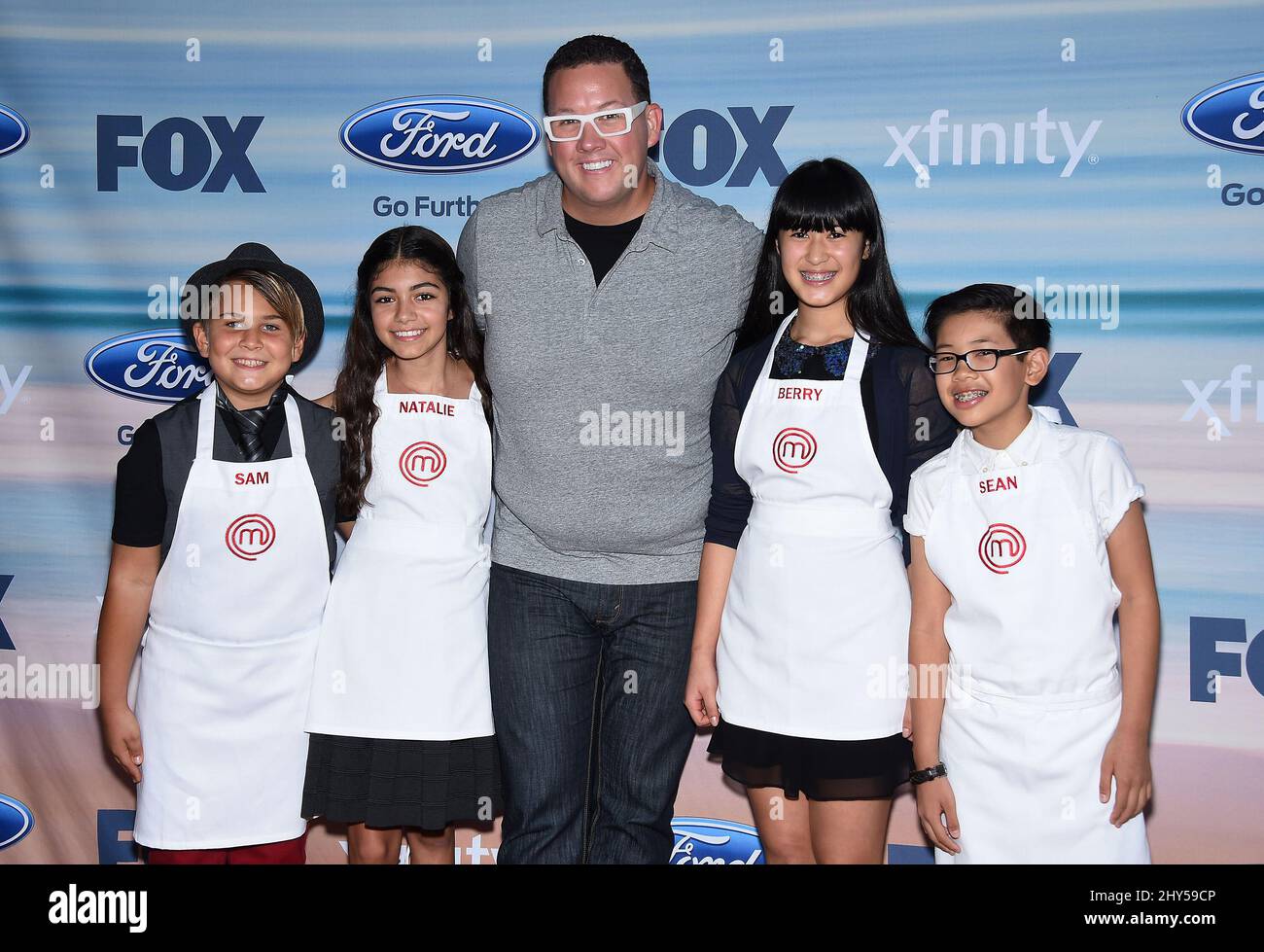 Graham Elliot & Masterchef Contestants attending the 2014 FOX Fall Eco ...
