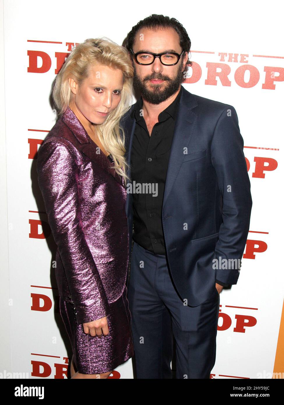 Noomi Repace and Michael R. Roskam attending "The Drop" New York ...