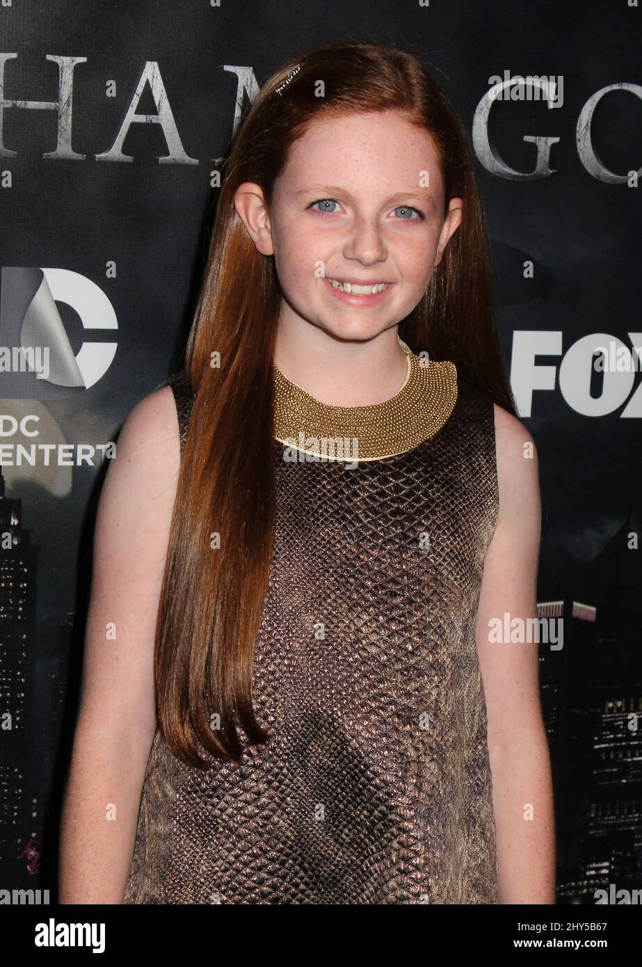 Clare Foley attending the series premiere of 'Gotham' in New York City Stock Photo - Alamy