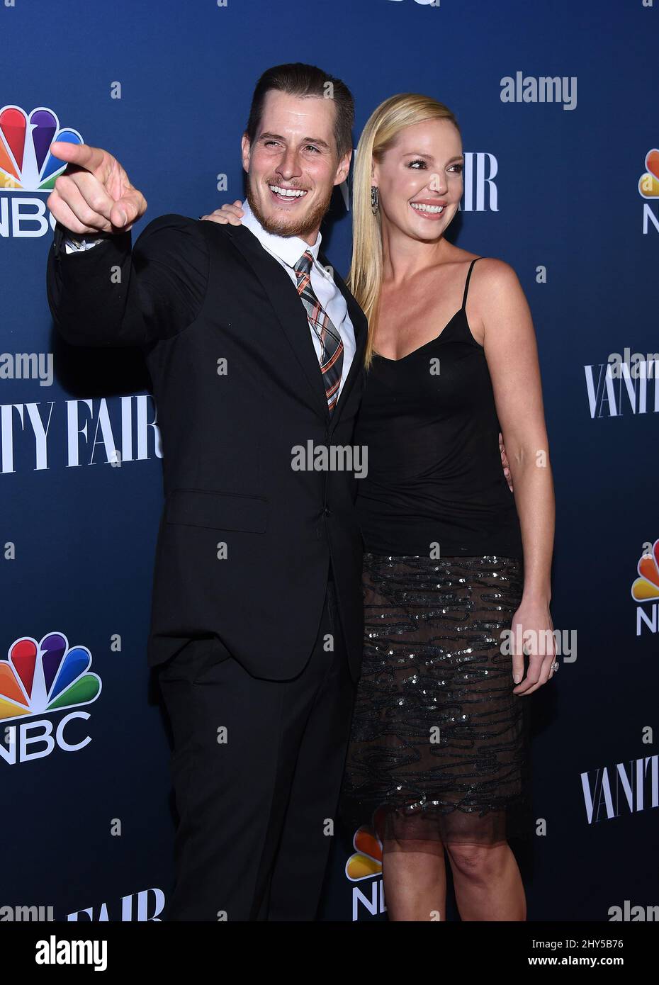 Brendan Fehr & Katherine Heigl attending the NBC Vanity Fair 2014-2015 ...