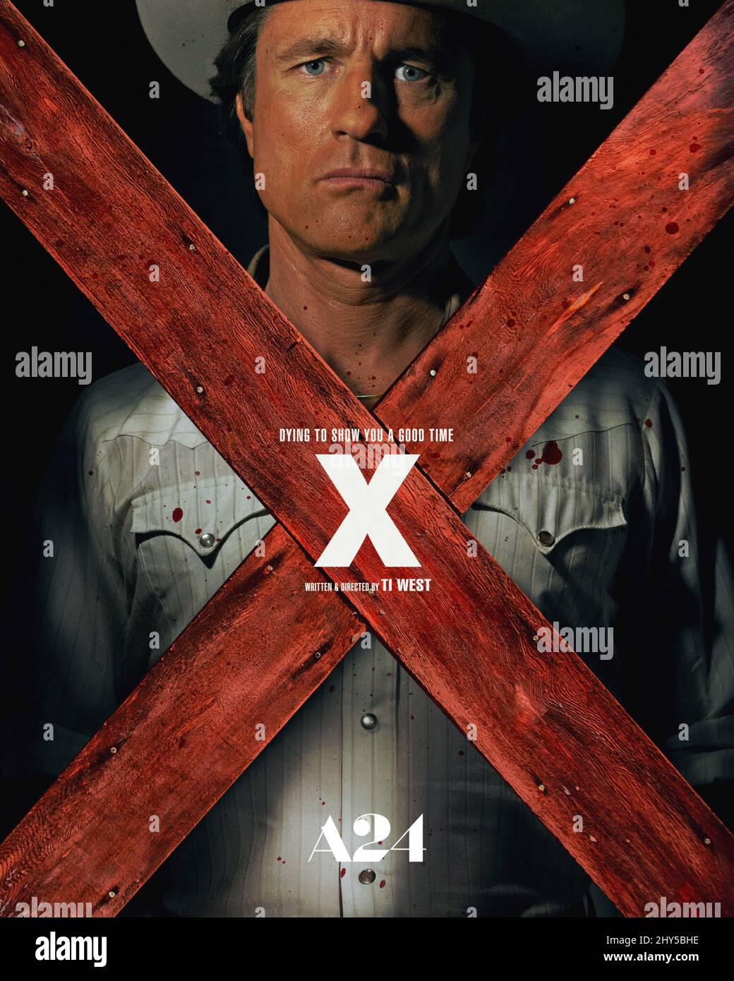 X, character poster, Martin Henderson, 2022. © A24 / Courtesy Everett ...