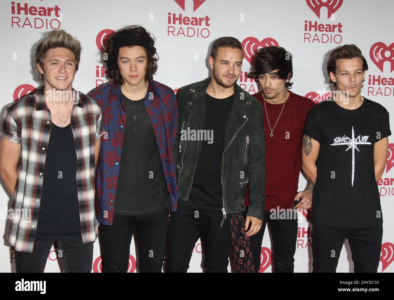 One Direction arriving for Day 2 of the IHeartRadio Music Festival at ...